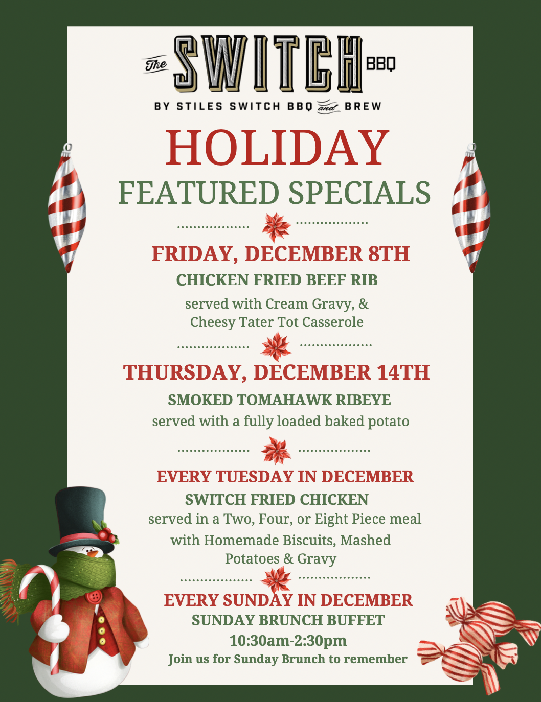 SWITCH UPCOMING EVENTS — The Switch