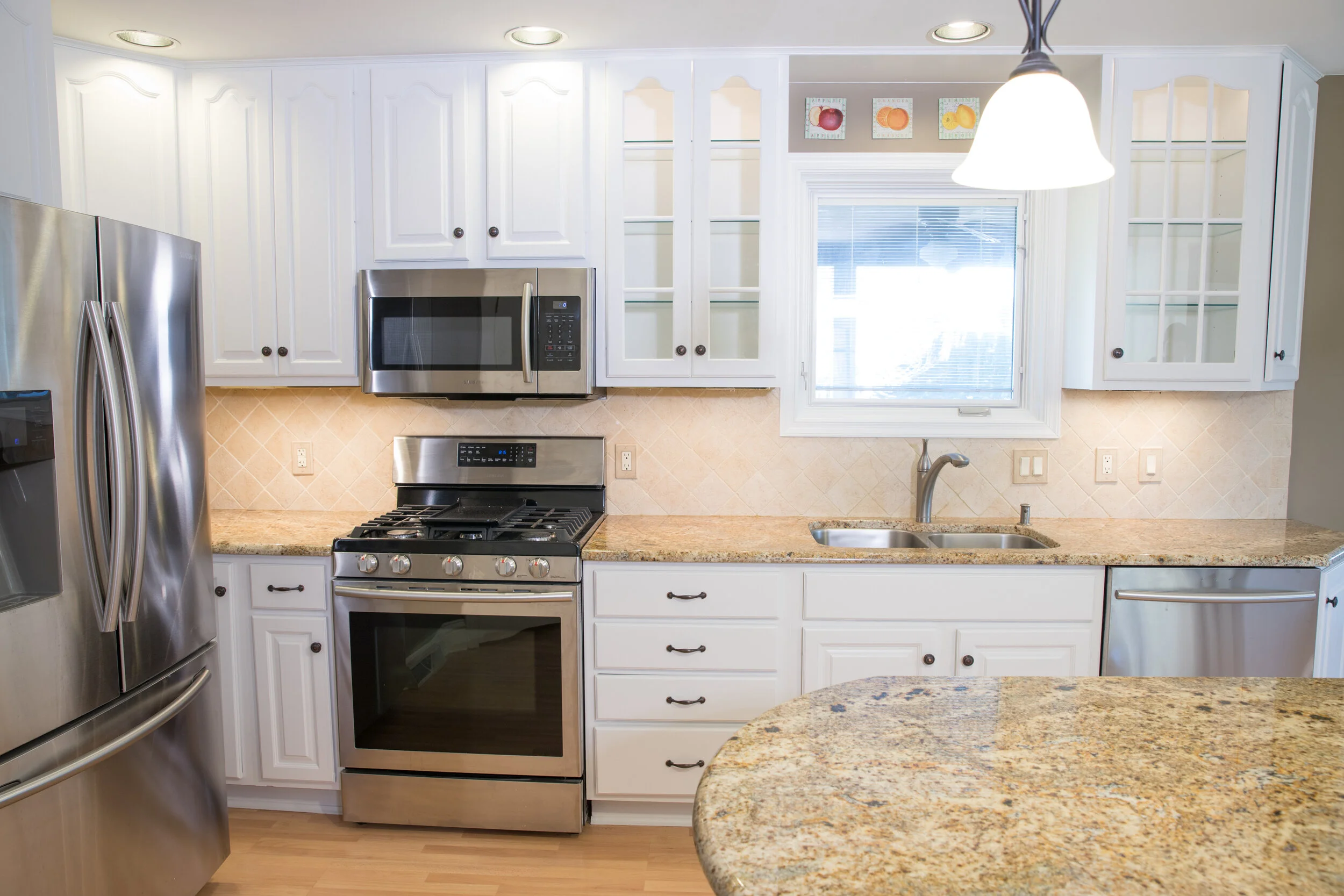 Professional Kitchen Cabinet Painting throughout the entire ...