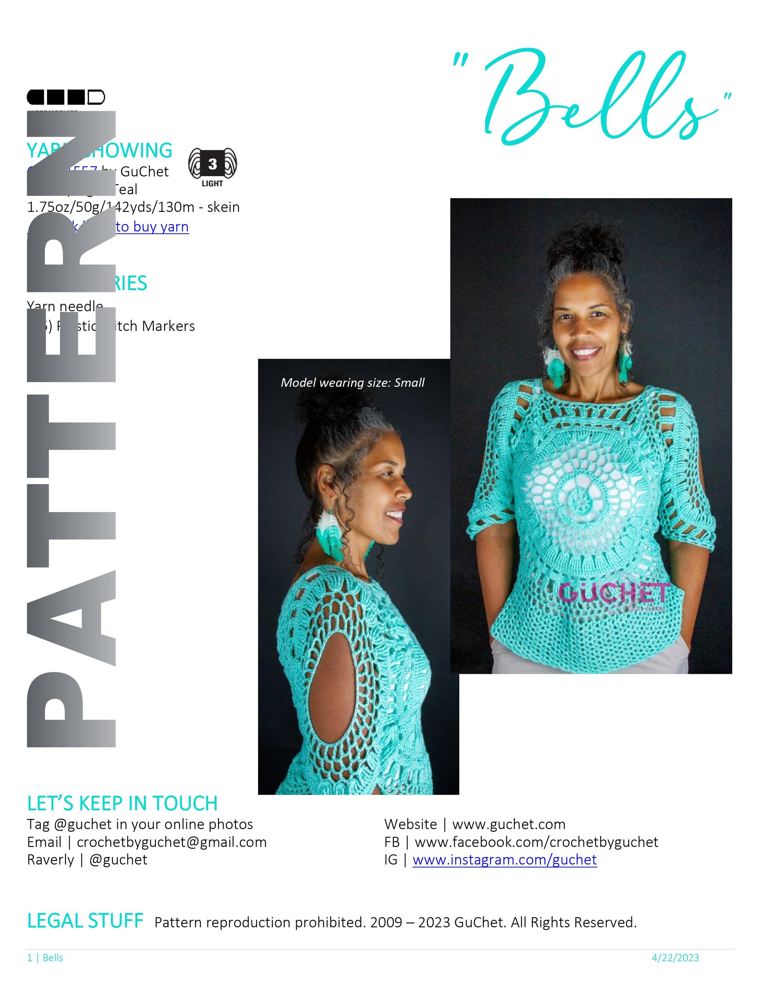Crochet Top Pattern Bells — Yarns Patterns And Accessories