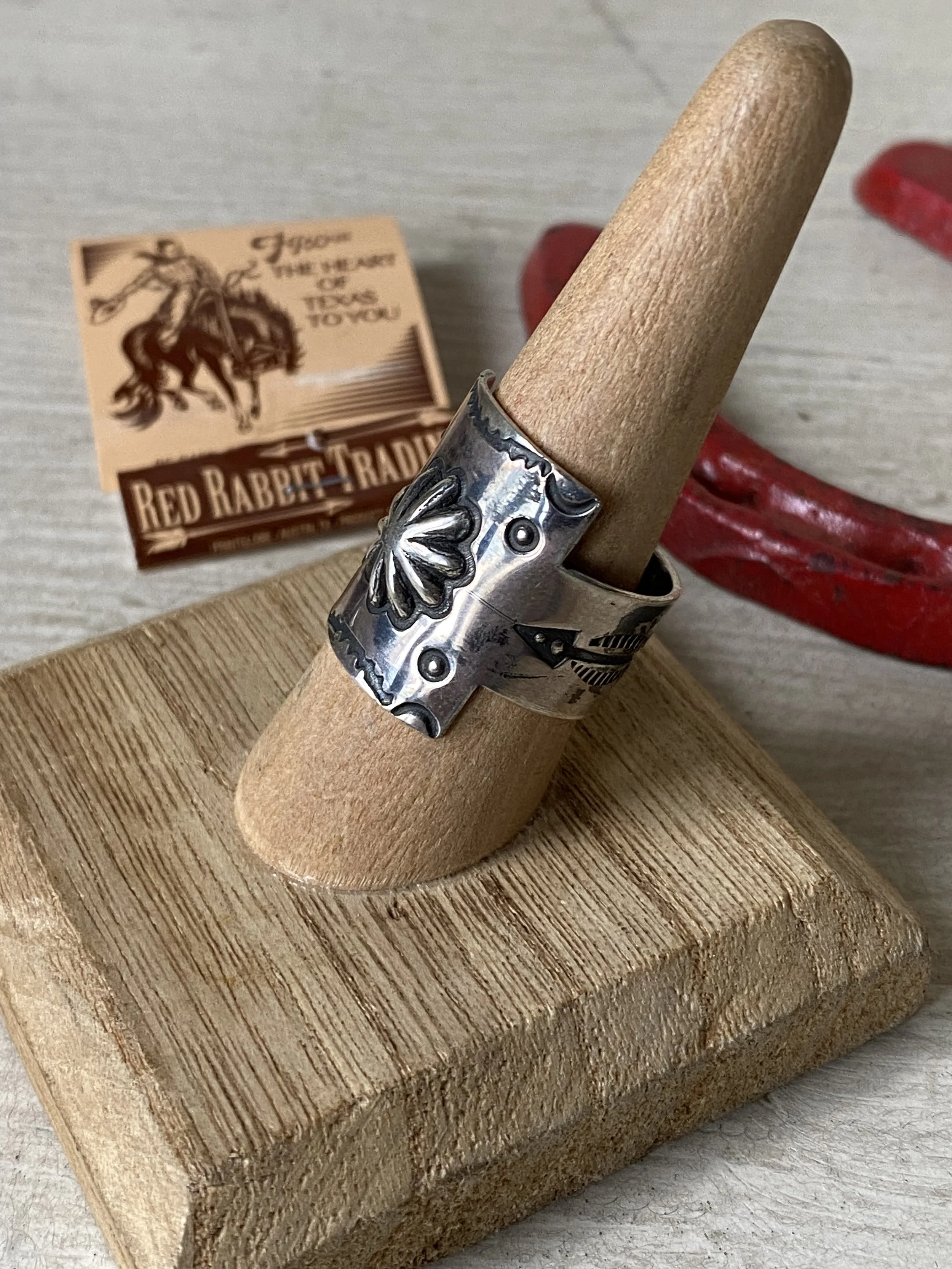 Star Repoussè Shield Ring - Size 10 — Red Rabbit Trading Co.