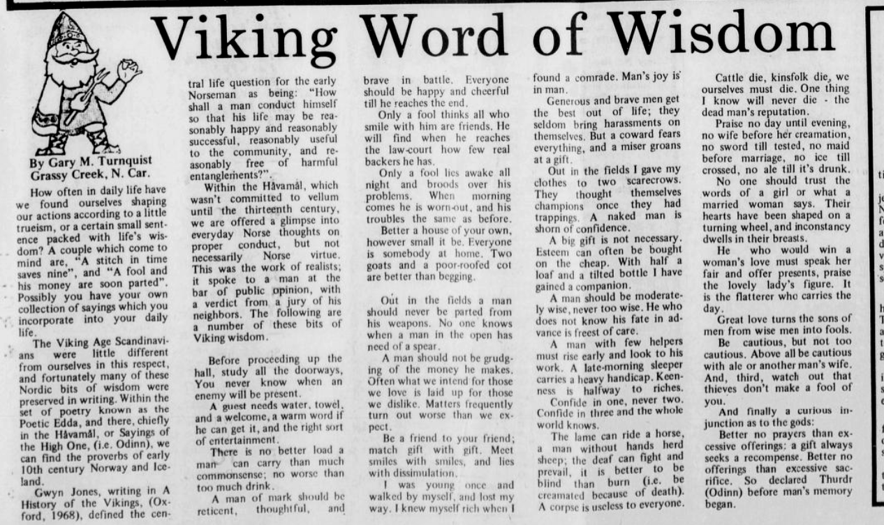 "Viking Word of Wisdom": a letter to the Norwegian-American newspaper ...