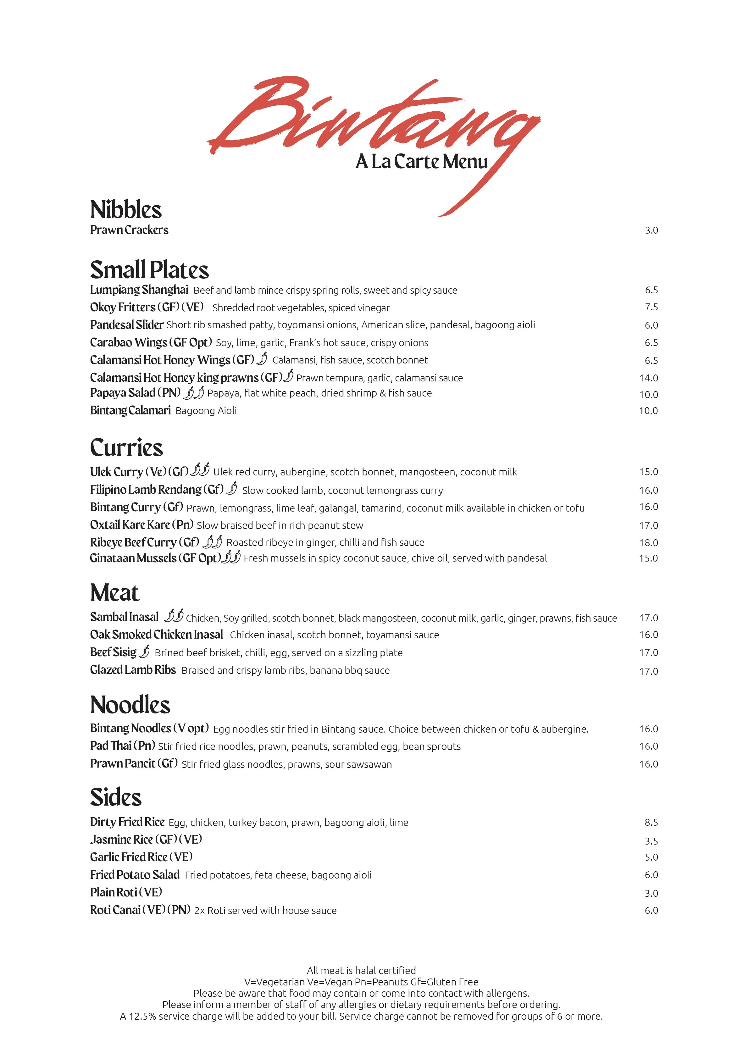 Menu — Bintang