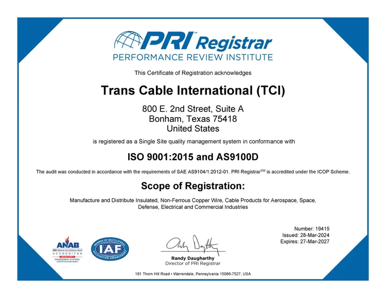 Our History — Trans Cable | U.S. Cable Manufacturer