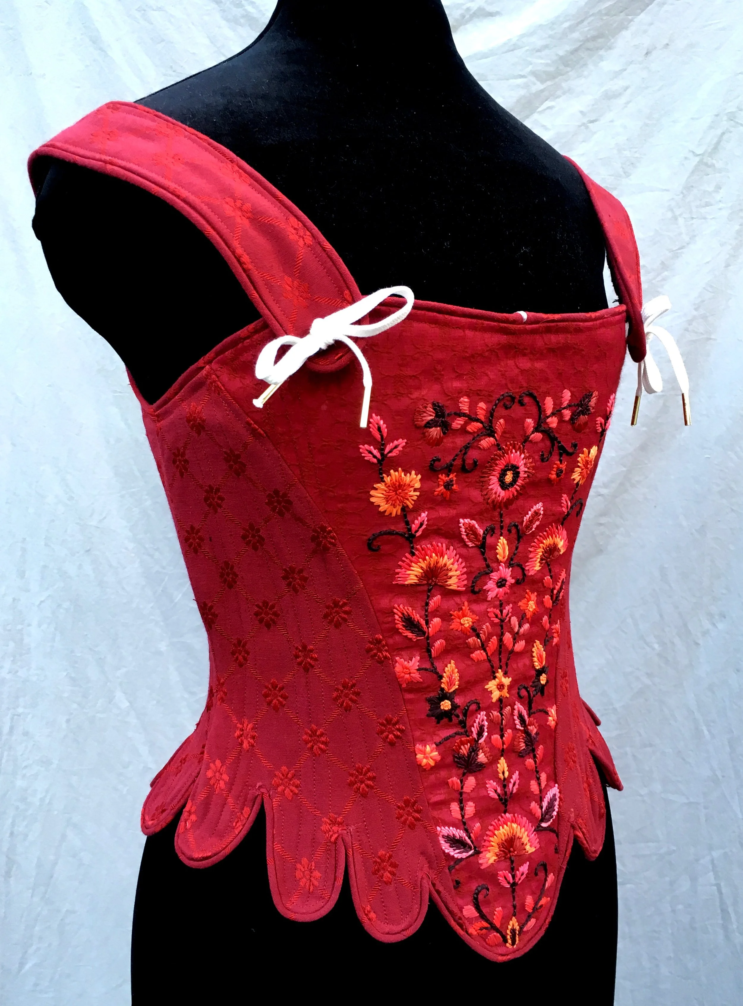 Silk Flatlined 18th c. Marie Antoinette-Flat Front — Period Corsets
