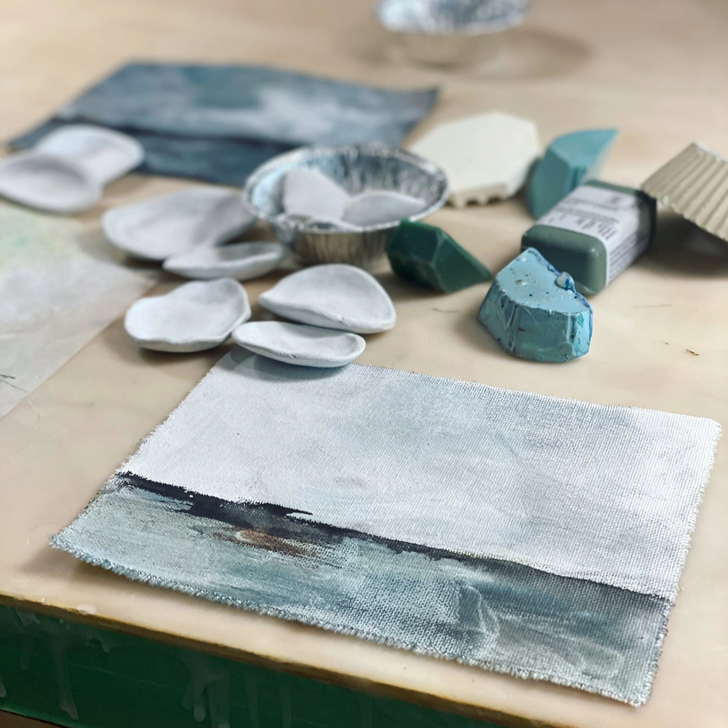 encaustic art workshop class — Crow's Nest Art Studio