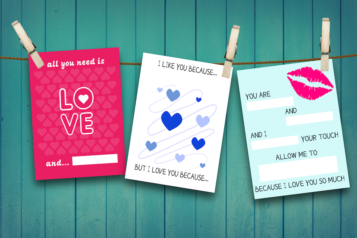 10 FREE Fill-in-the-Blank Valentine's Day Cards — Make a Date of It
