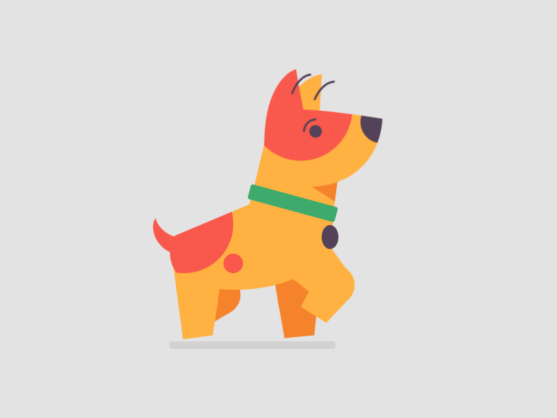 Animated Moving Dog Gif