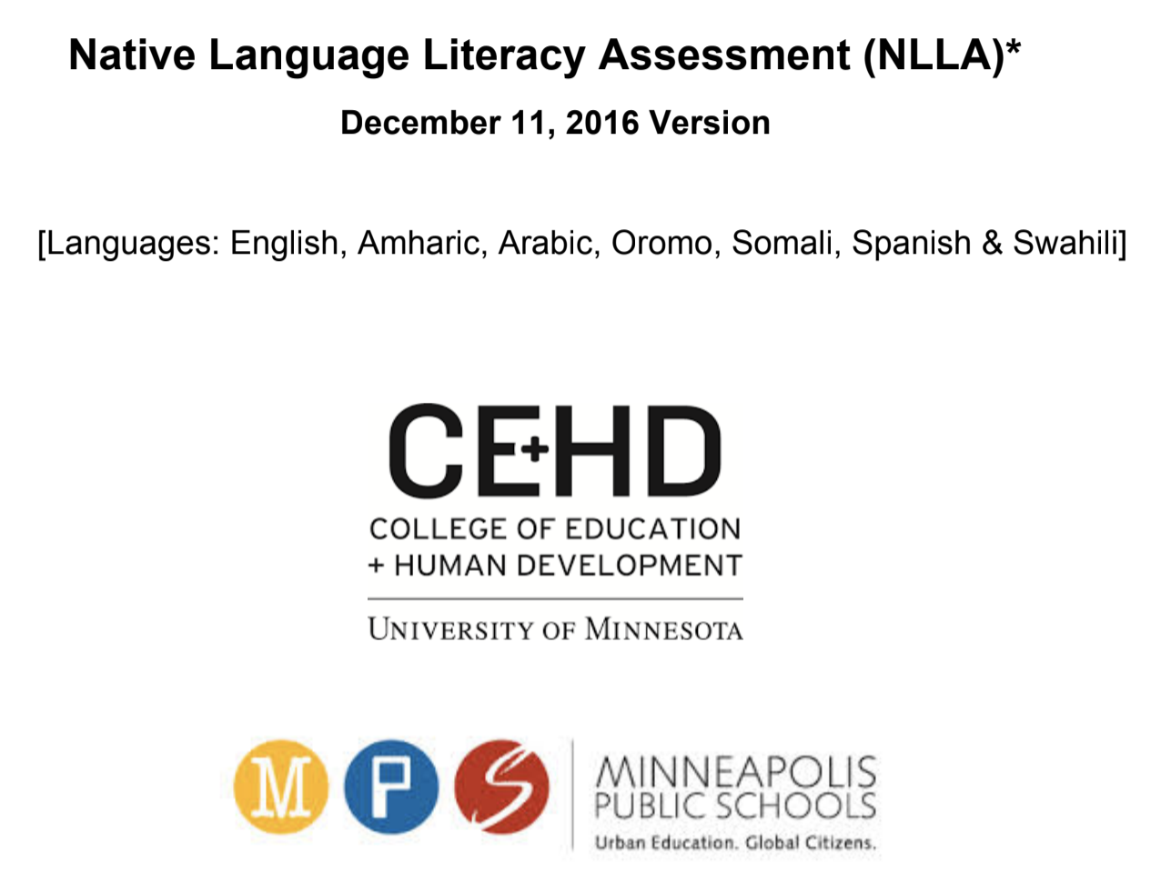 Assessments — Literacy Education and Second Language Learning for Adults