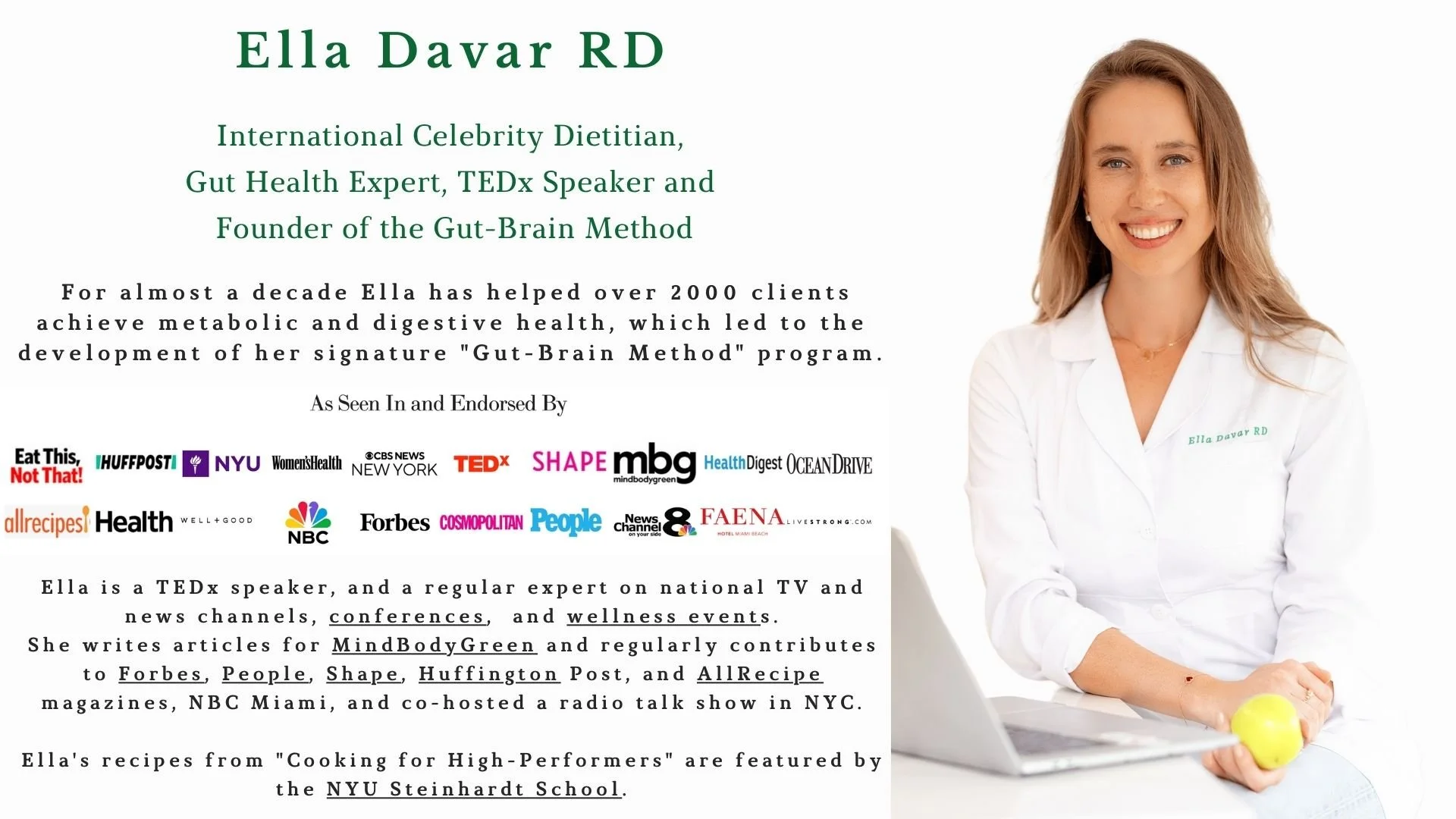 Media Kit | Explore Media Opportunities Today — Ella Davar RD