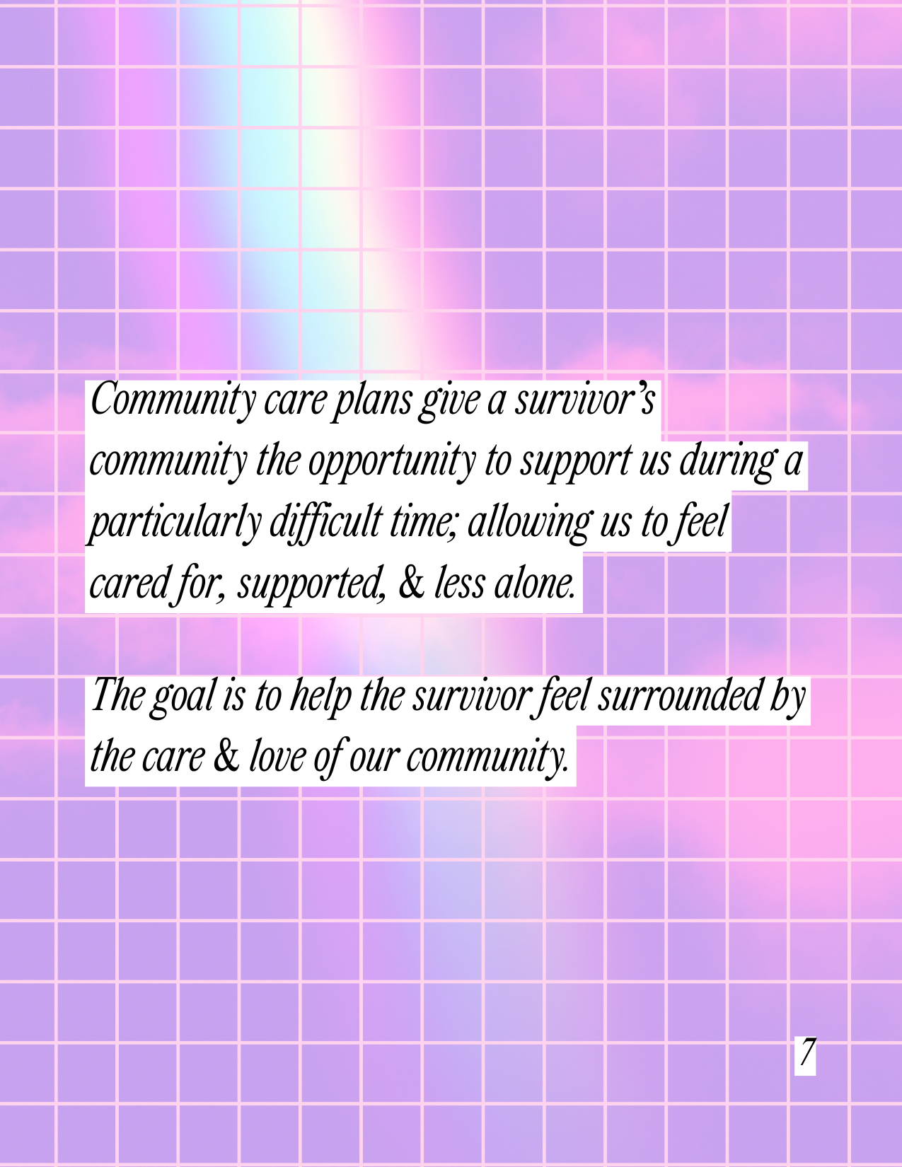 Community Care Plans zine — Karina Hagelin