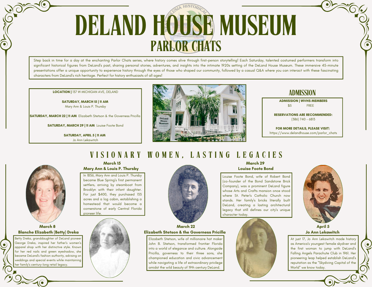Parlor Chat in the DeLand House Museum | Mary Ann & Louis P. Thursby ...