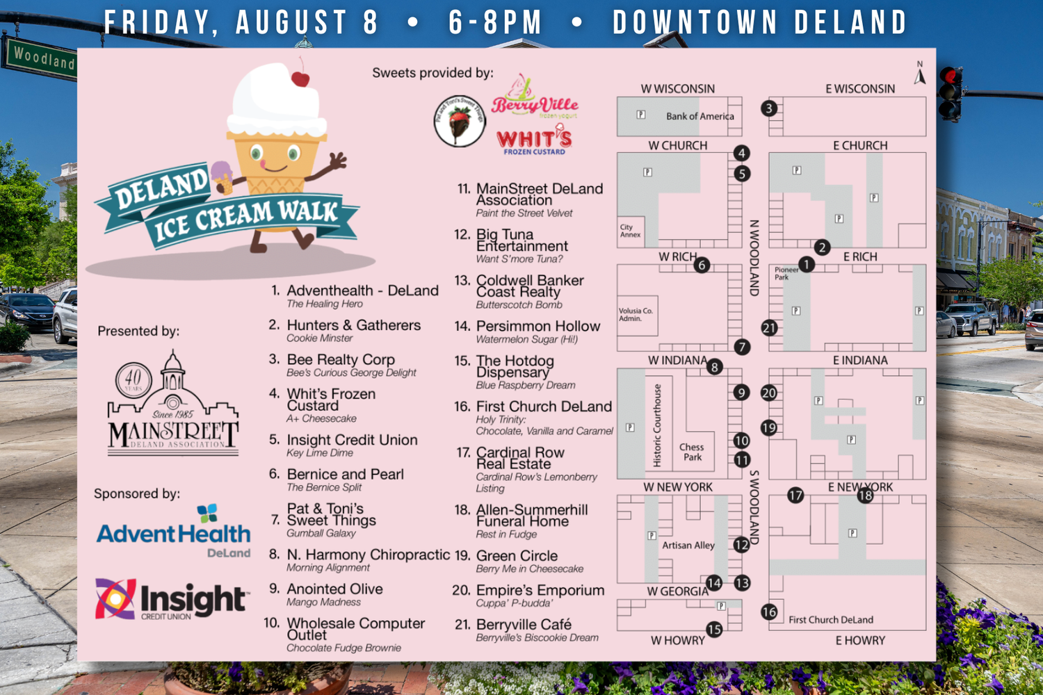 2025 DeLand Ice Cream Walk – August 8 Downtown Event | Family-Friendly Fun