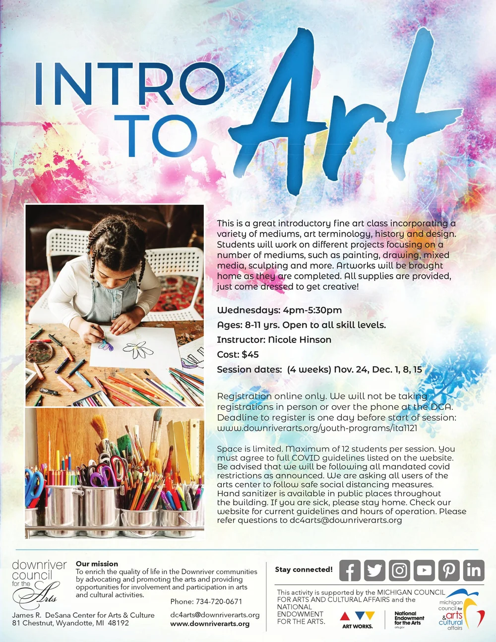 Intro to Art Wednesdays - Nov. 2021 Session — Downriver Council for the ...