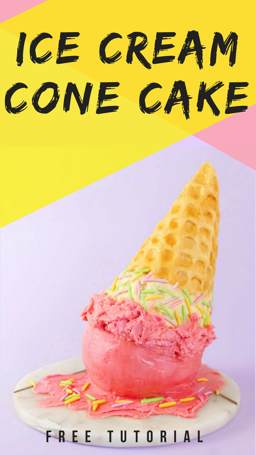 How To Make A Giant Dropped Ice Cream Cake — Icing Insight