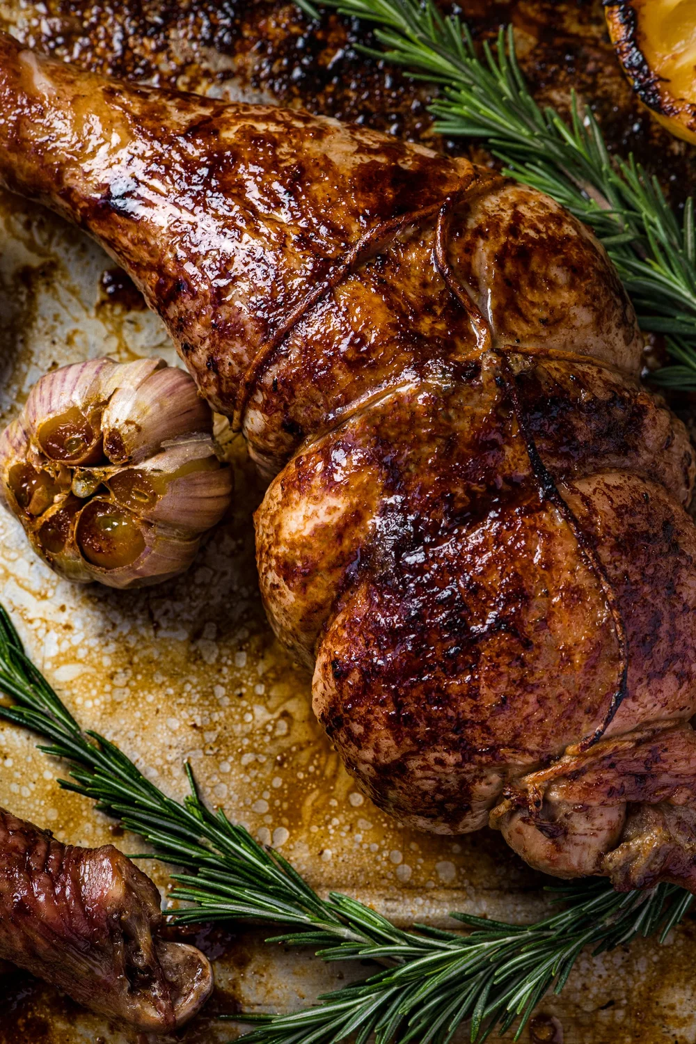 Mushroom Stuffed Turkey Legs — Mushrooms & Thyme