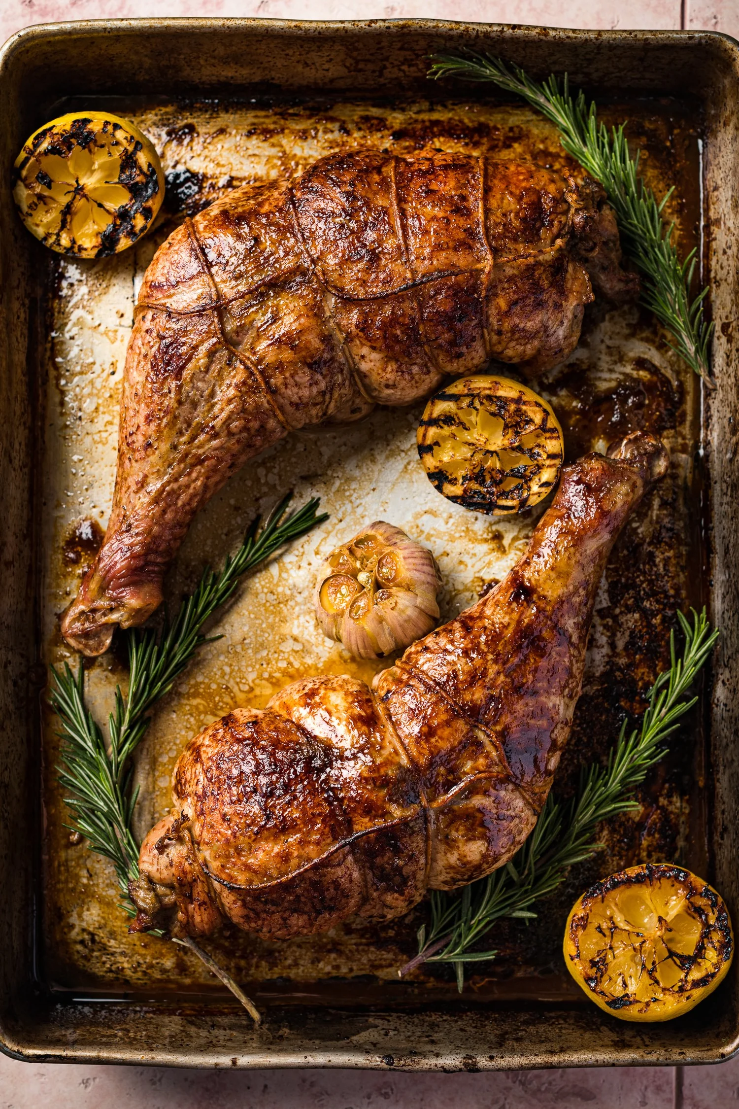 Mushroom Stuffed Turkey Legs — Mushrooms & Thyme