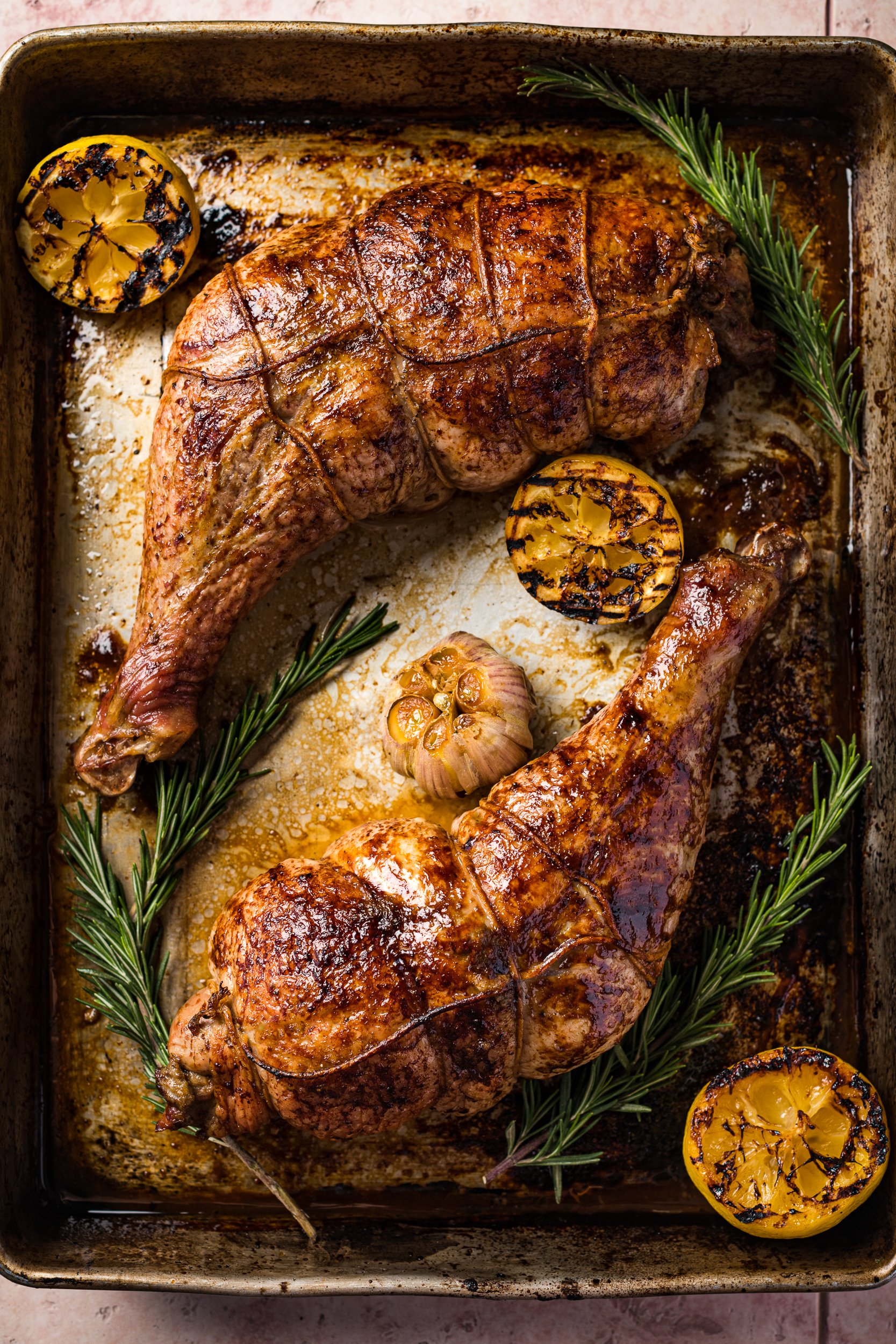 Mushroom Stuffed Turkey Legs — Mushrooms & Thyme