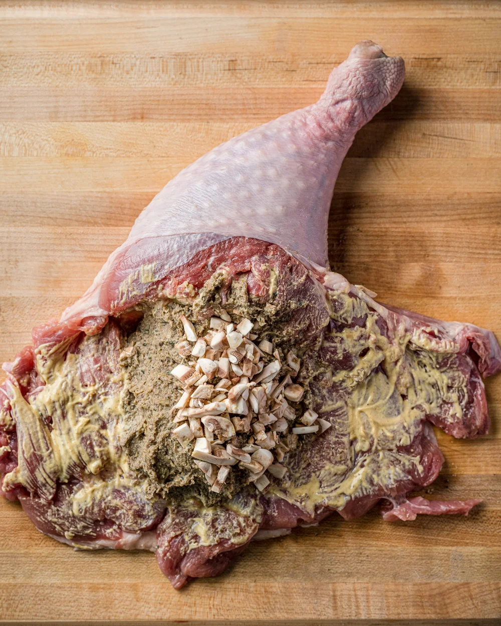 Mushroom Stuffed Turkey Legs — Mushrooms & Thyme