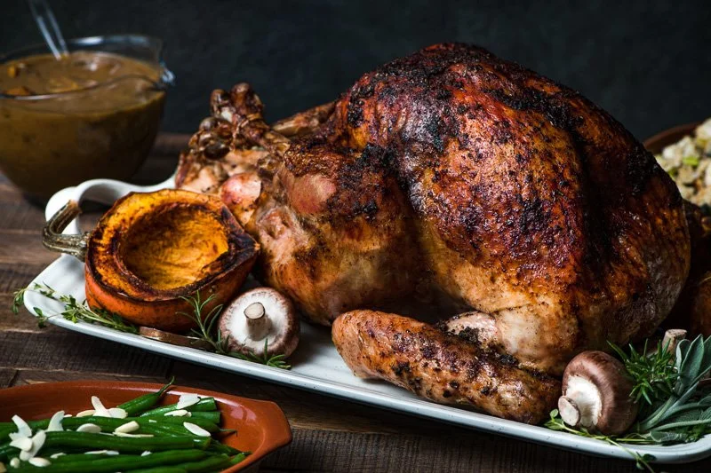 Mushroom & Herb-Rubbed Turkey with Mushroom Gravy — Mushrooms & Thyme
