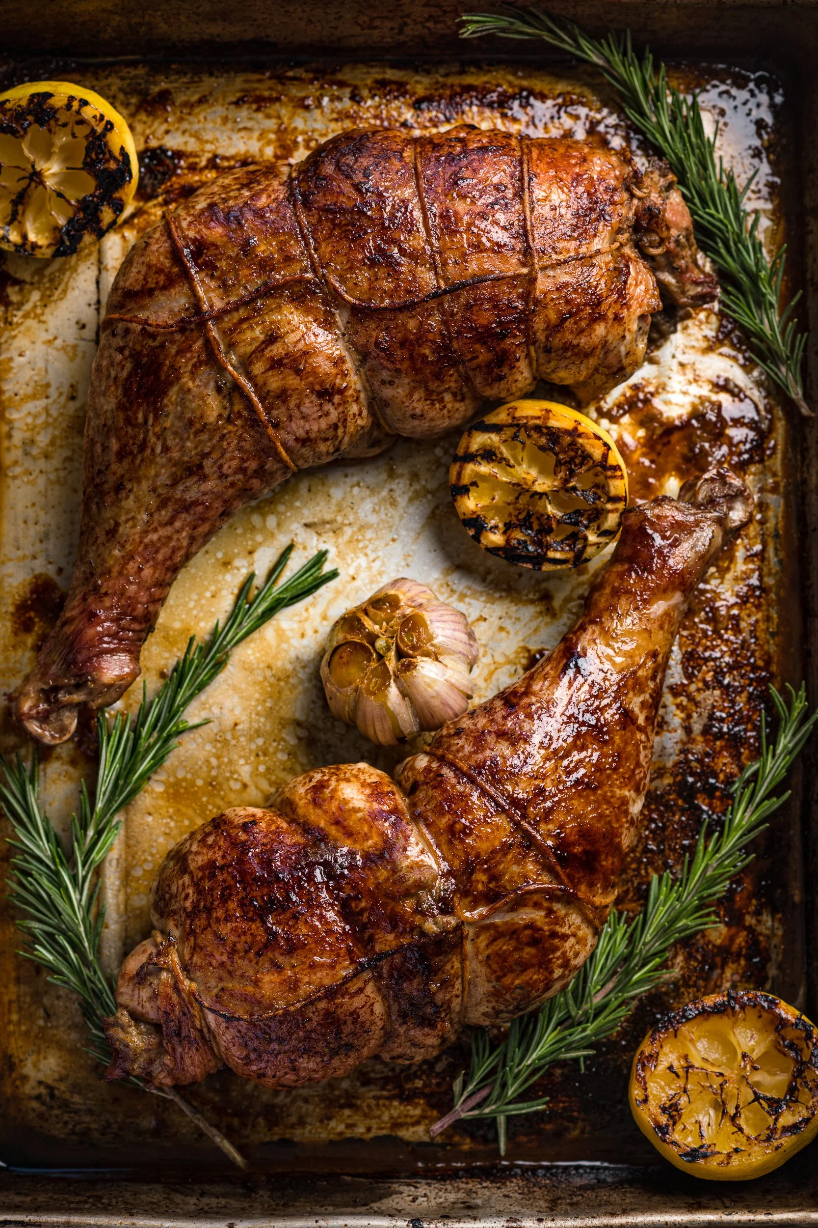 Mushroom Stuffed Turkey Legs — Mushrooms & Thyme