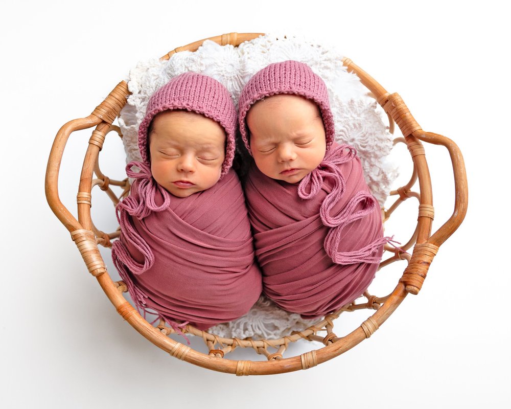 Beautiful Newborn Twin Baby Girls