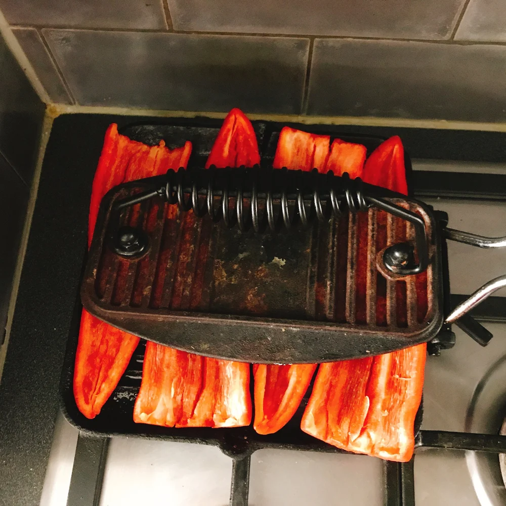 Salty Charred Red Peppers — The FatSteak Club