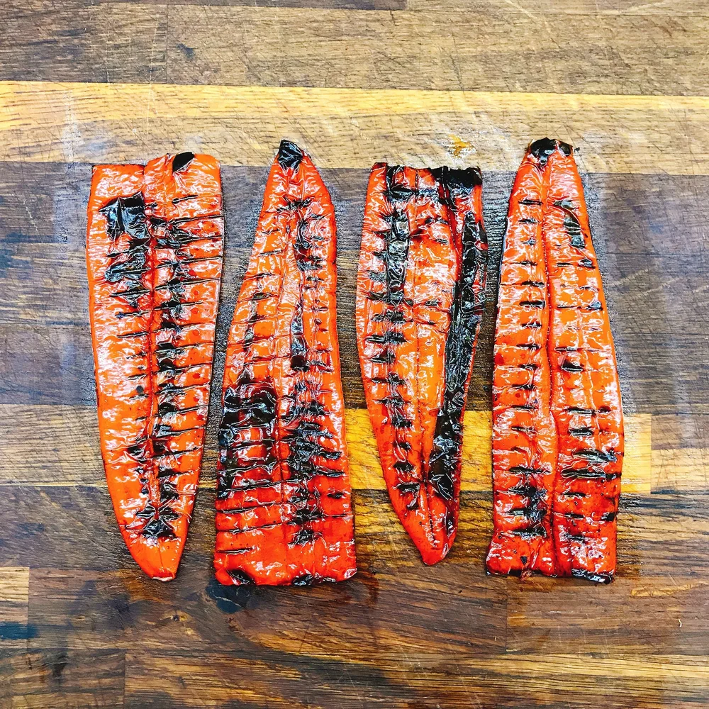 Salty Charred Red Peppers — The FatSteak Club