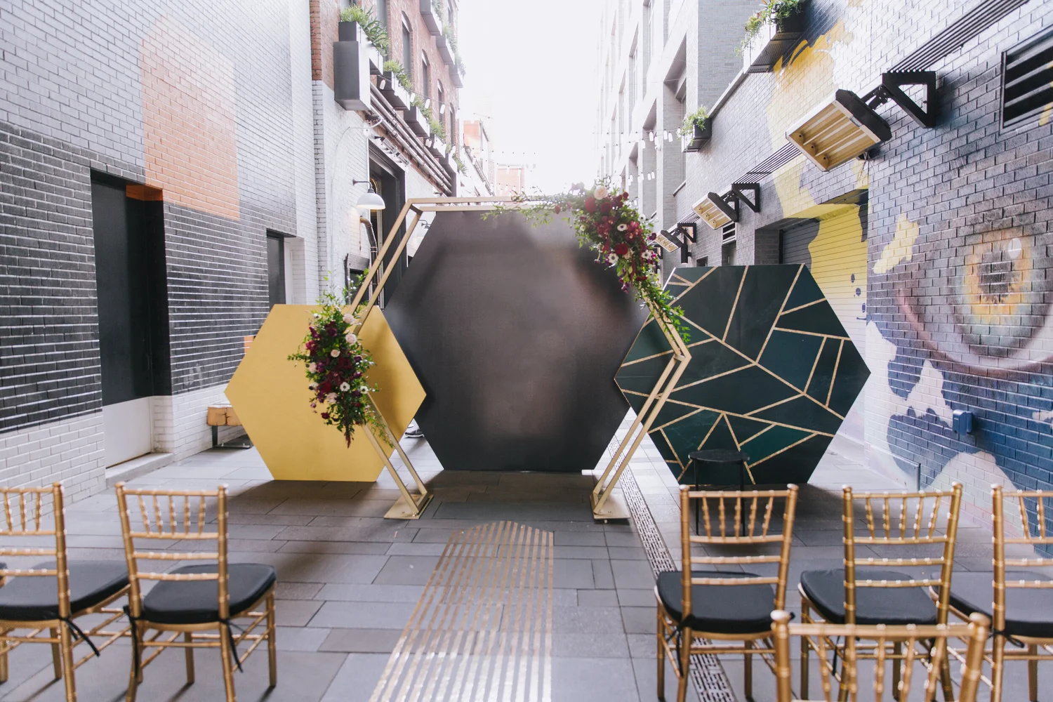 Modern Art Deco Wedding // Dairy Block Alley in Denver, Colorado