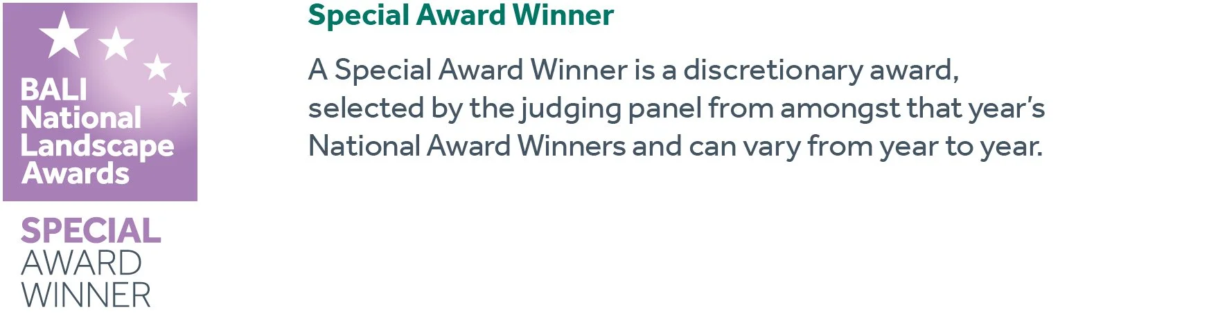 Types of Awards — National Landscape Awards