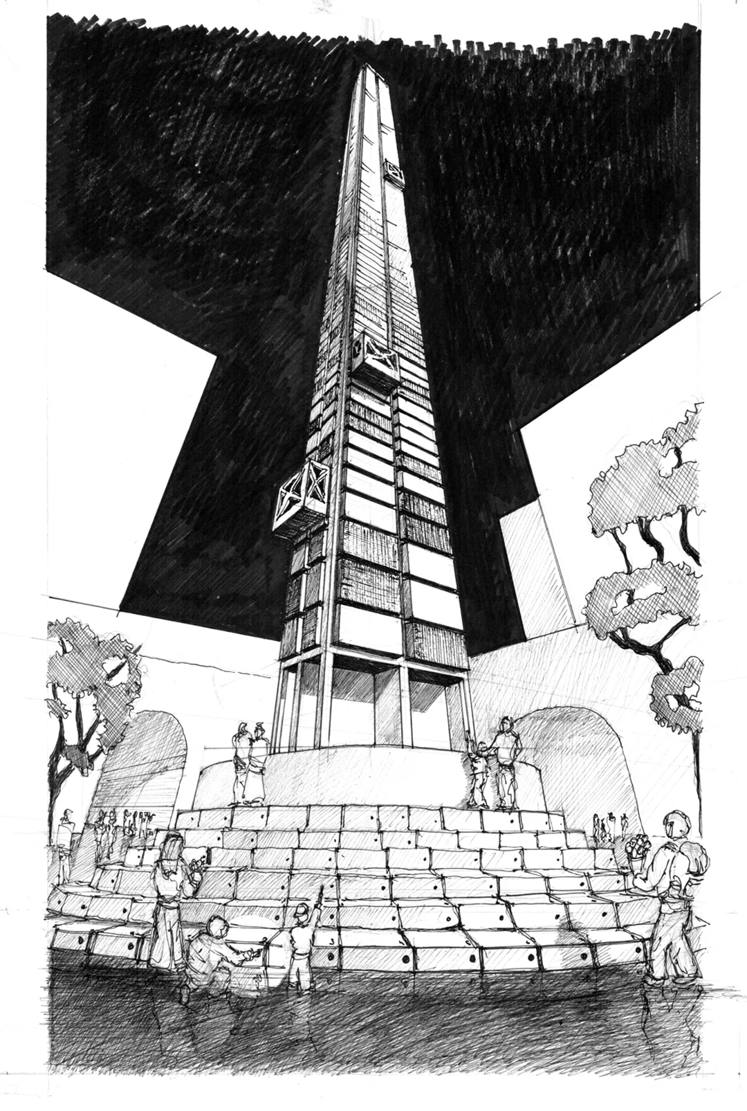 Vertical Cemetery: Competition Entry, 'Arch Out Loud' — Cox Architects