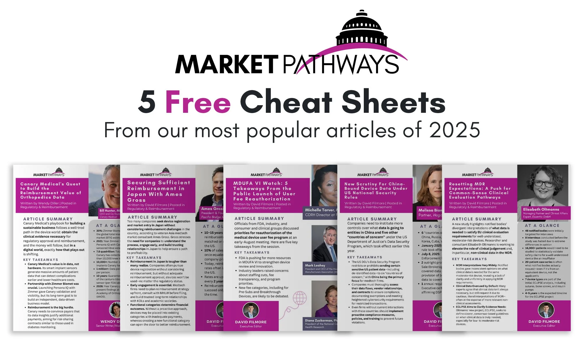 MP Cheat Sheets — MedTech Strategist