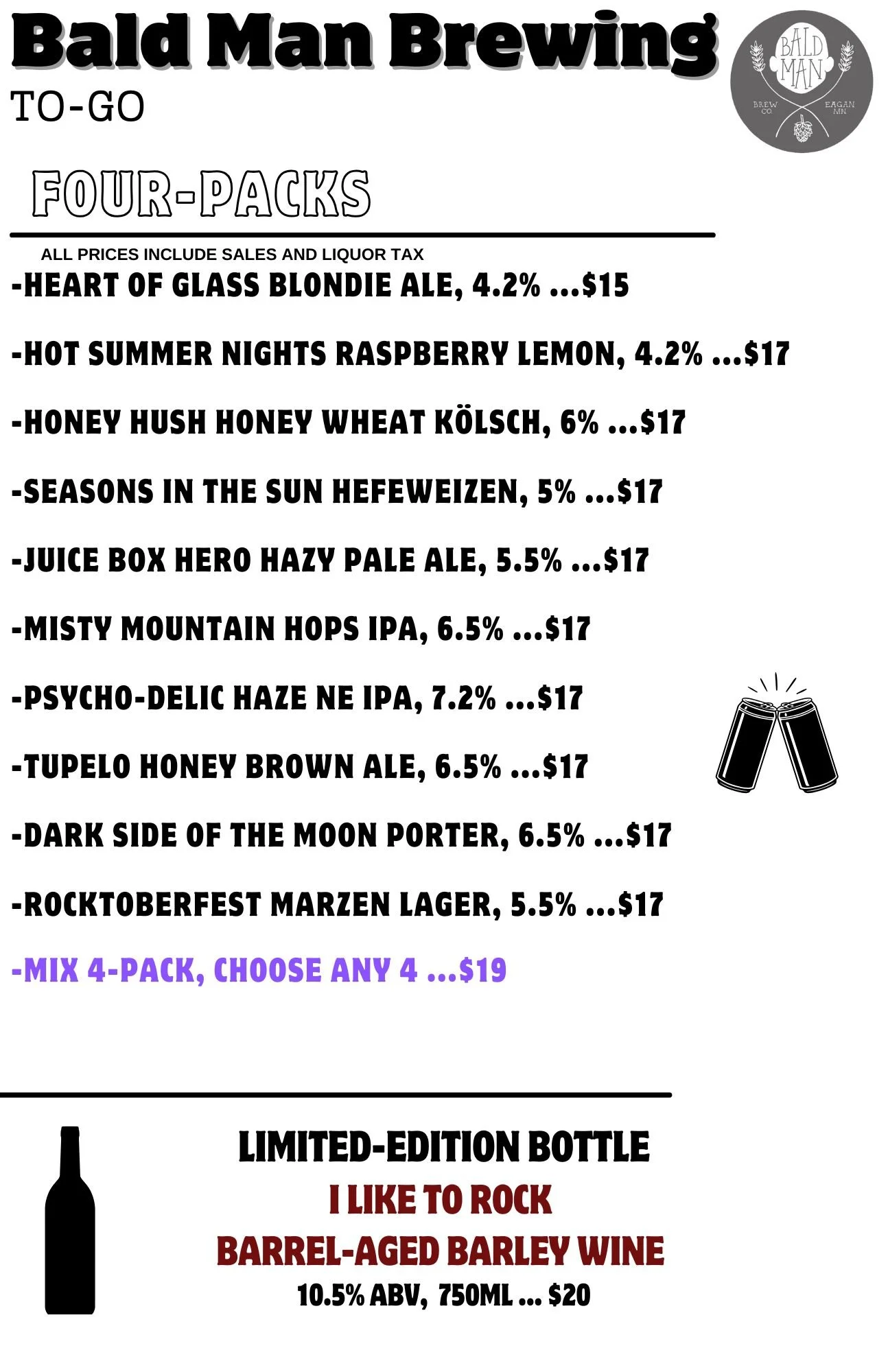 +Tap List — Bald Man Brewing: BEER THAT ROCKS!