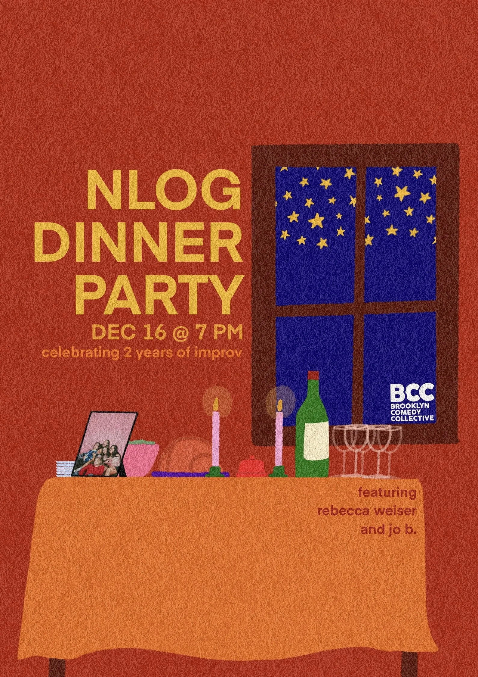 Not Like The Other Girls Dinner Party — Brooklyn Comedy Collective (BCC)