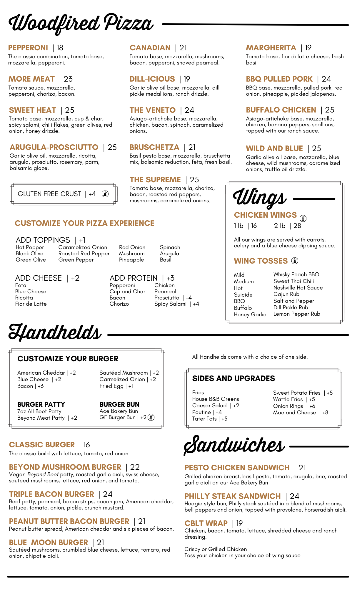 Menus — Bricks & Barley