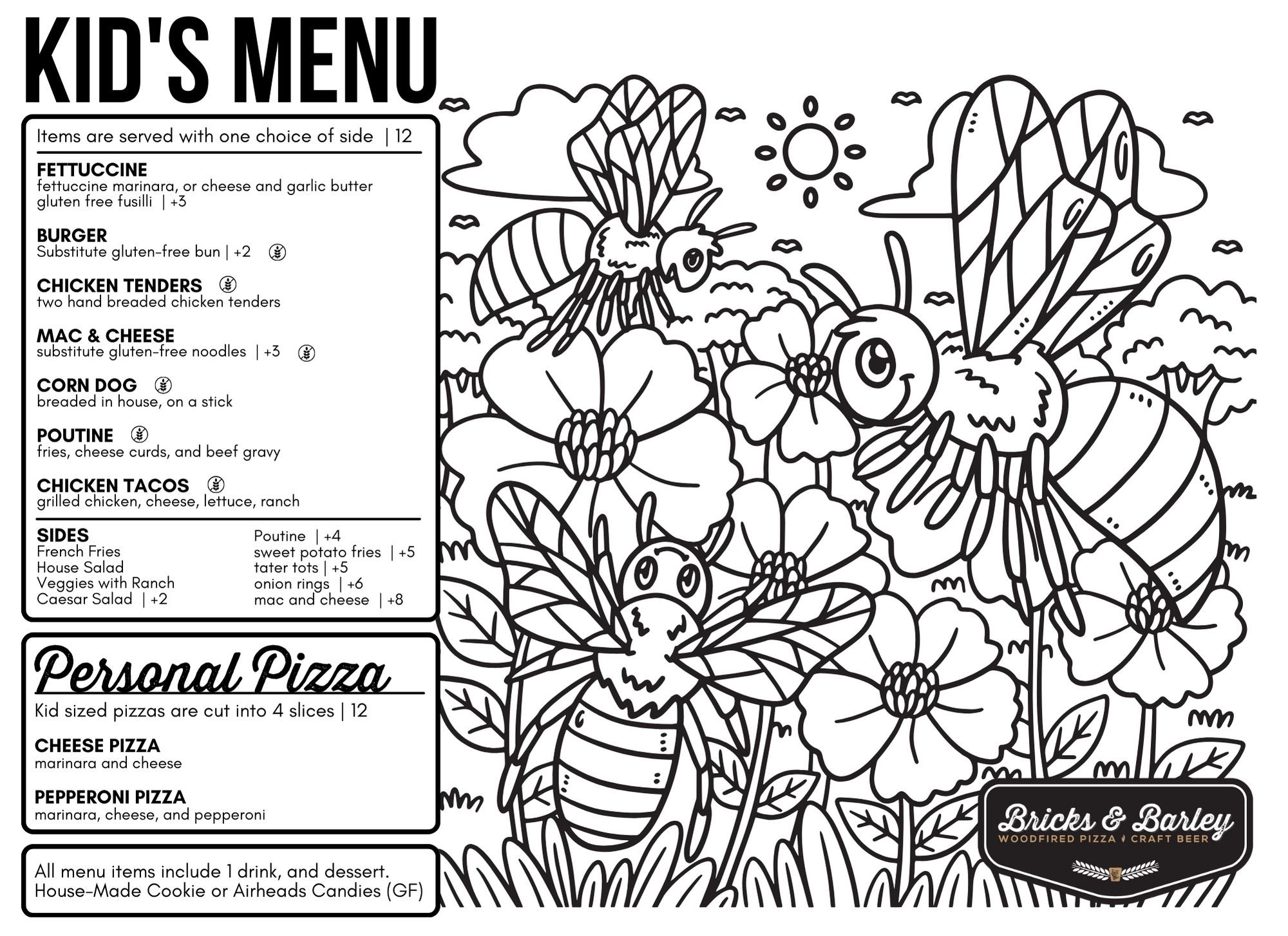 Menus — Bricks & Barley