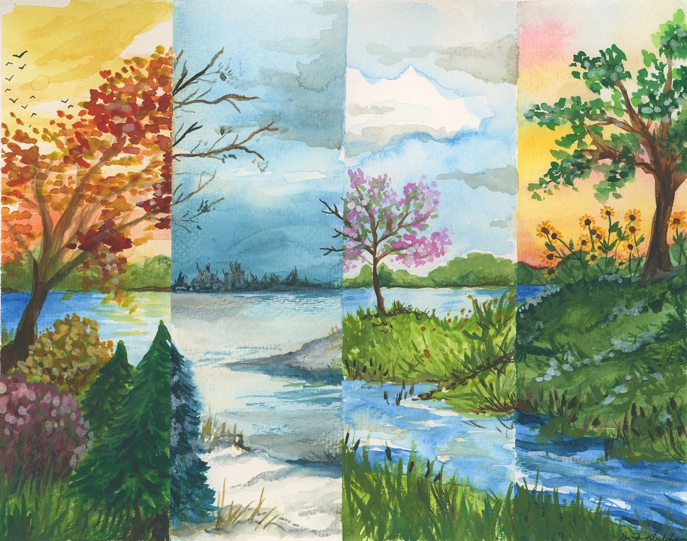 Four Seasons Art For Kids