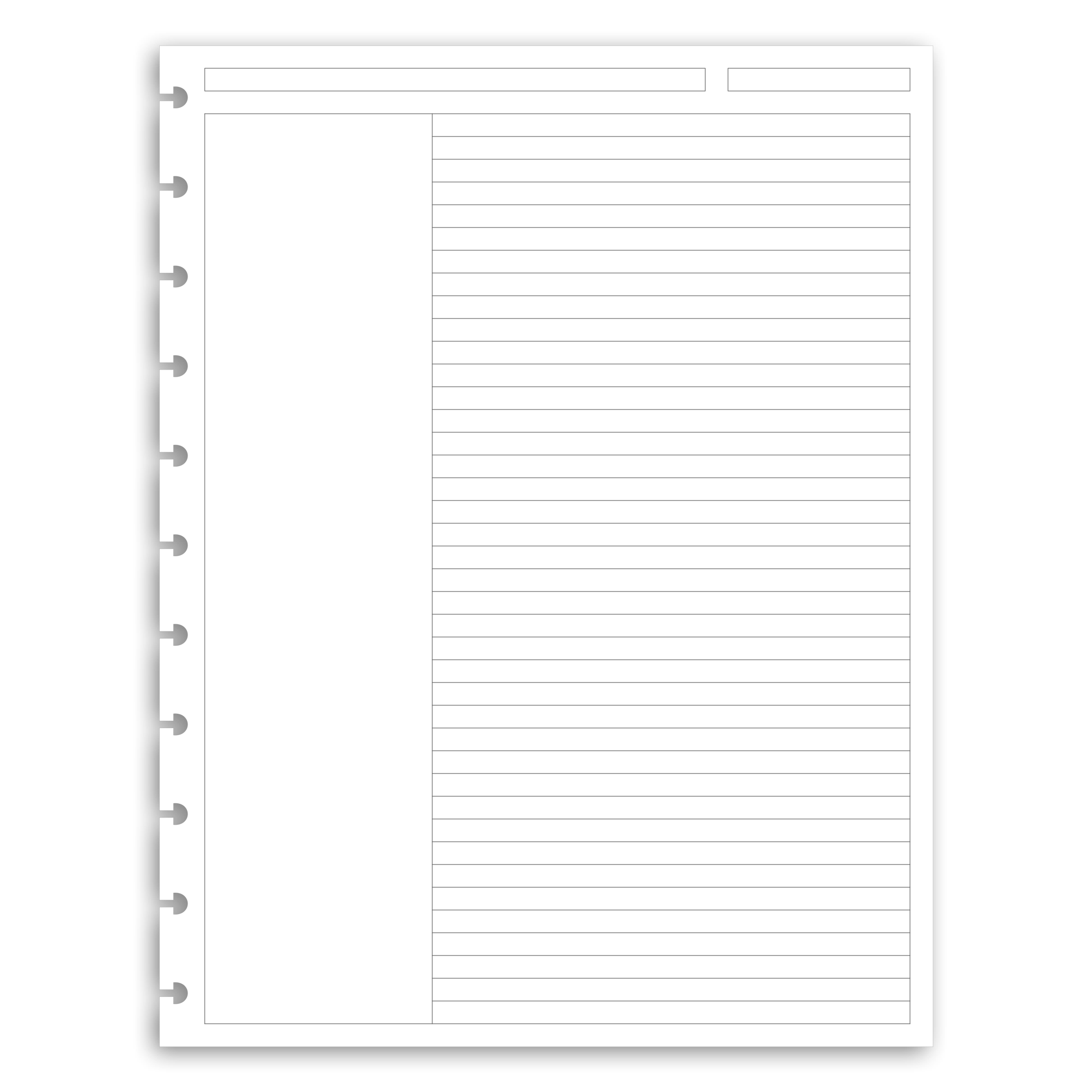 Letter Margin Ruled Sheets Eleven Discs Letter Margin Ruled Sheets Eleven Discs