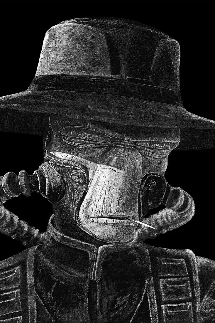 Cad Bane portrait print — Artness! by Justin Brown