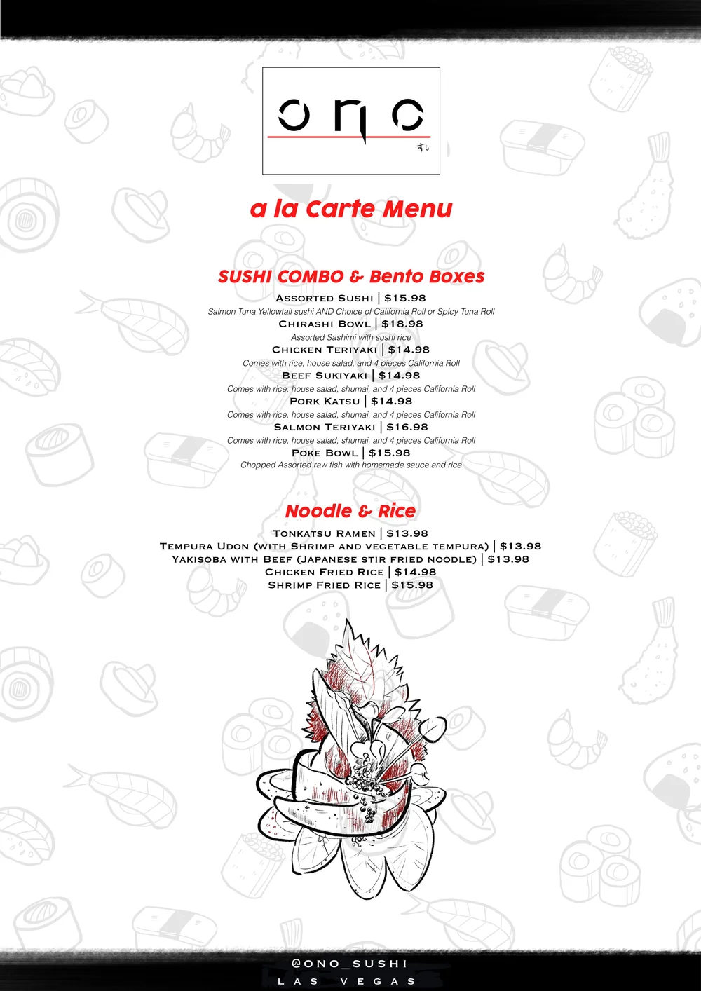 Ono sushi Vegas, All you can eat sushi in vegas, Vegas local food ...