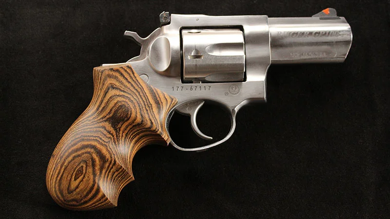 Ruger GP100 / Super Redhawk Wood Boot Grip — Badger Custom Grips