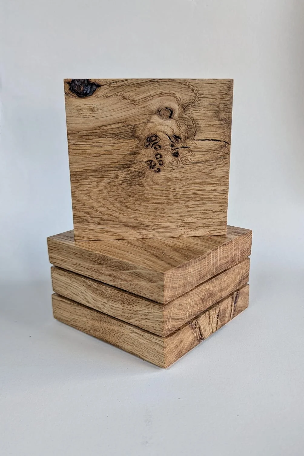 Chunky Oak Coasters — Mortimers Workshop