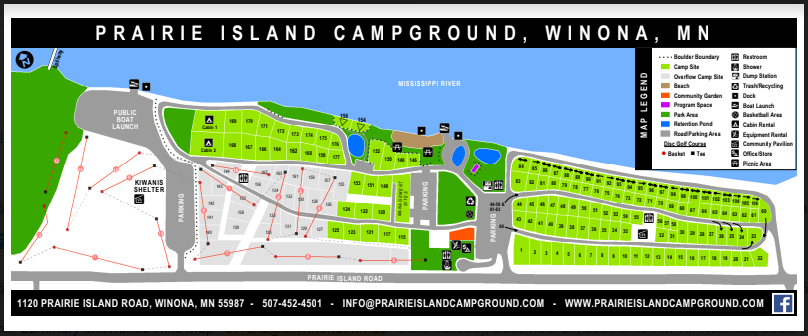 Campground Map — Prairie Island Campground