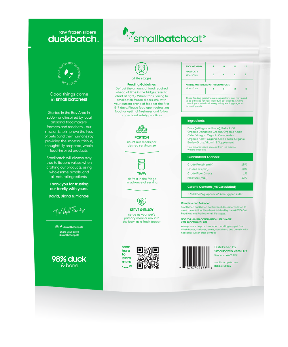 Cat - Duck Batch — Smallbatch | Dog & Cat Food