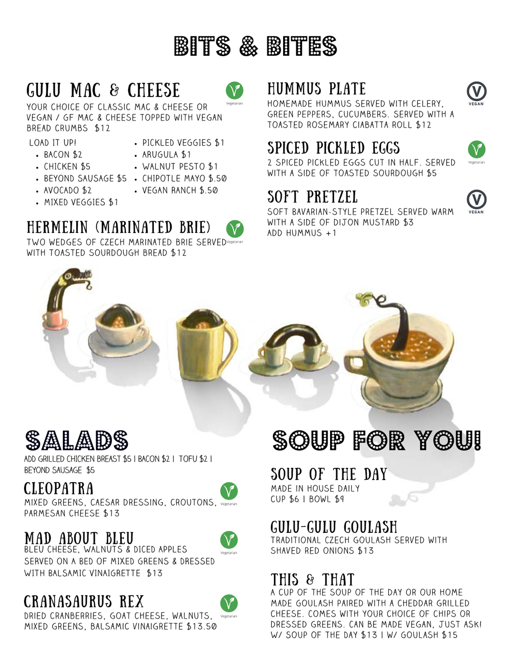 Food Menu — Gulu-Gulu Cafe