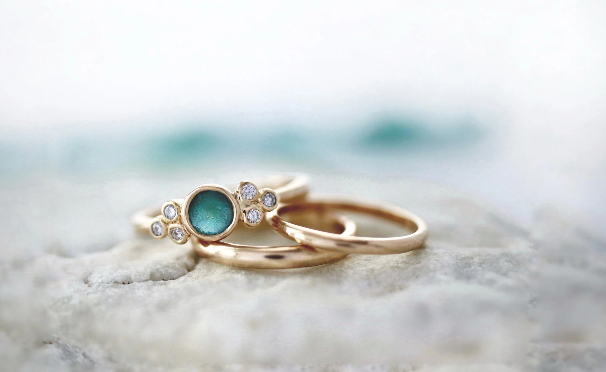 Sea Glass Engagement Rings & Ethical Gemstone Jewellery