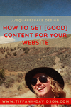 How to Get [Good] Content for Your Website — Professional Squarespace ...