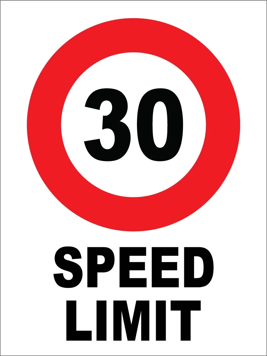 Speed Limit Signs — Hazsafe