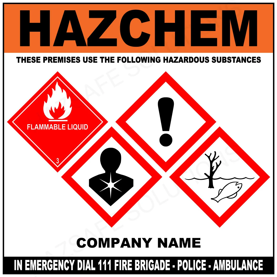 Hazardous Substance Signs — Hazsafe