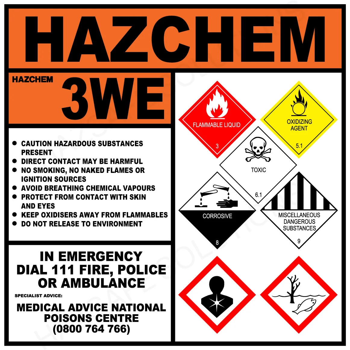 Hazardous Substance Signs — Hazsafe