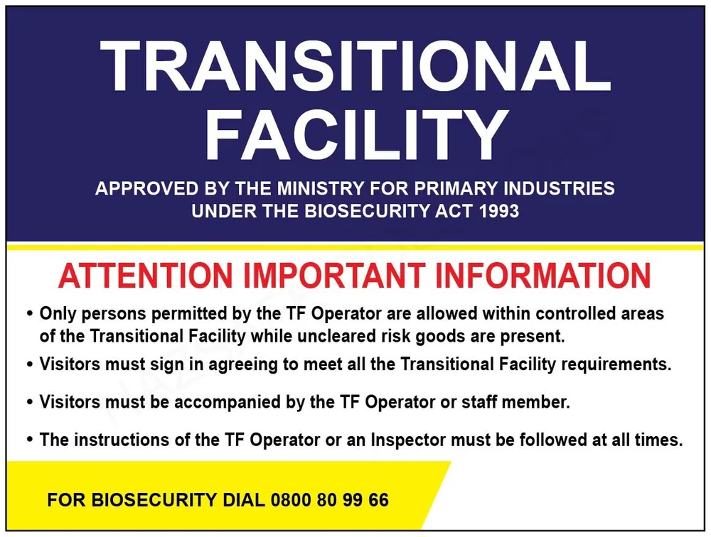 Transitional Facility Signs — Hazsafe